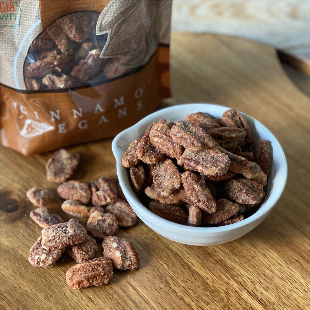 Premium Quality Cinnamon Pecans – Hudson Pecan Company